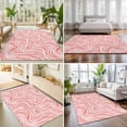 Abstract Pink Waves Area Rugs 3x5ft Art Boho Marble Swirls Rhythmic ...