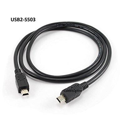 3ft cablesonline usb 2.0 mini-b 5-pin to mini-b 5-pin male/male cable ...