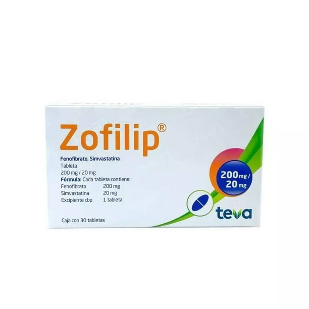 Zofilip 30 Tabletas con 200 / 20 Mg | Walmart en línea