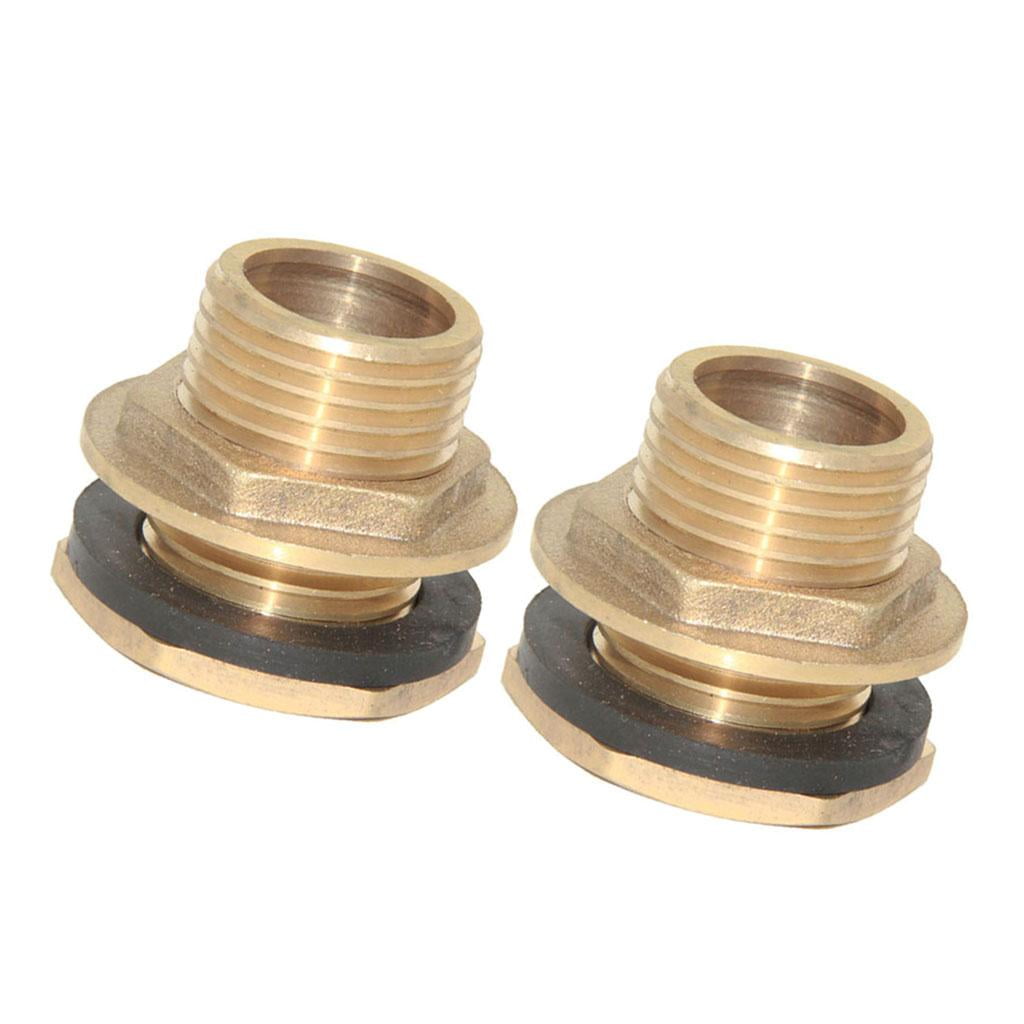 2 uds DN15 latón de agua conector accesorios cisterna adaptador tubo 2 ...