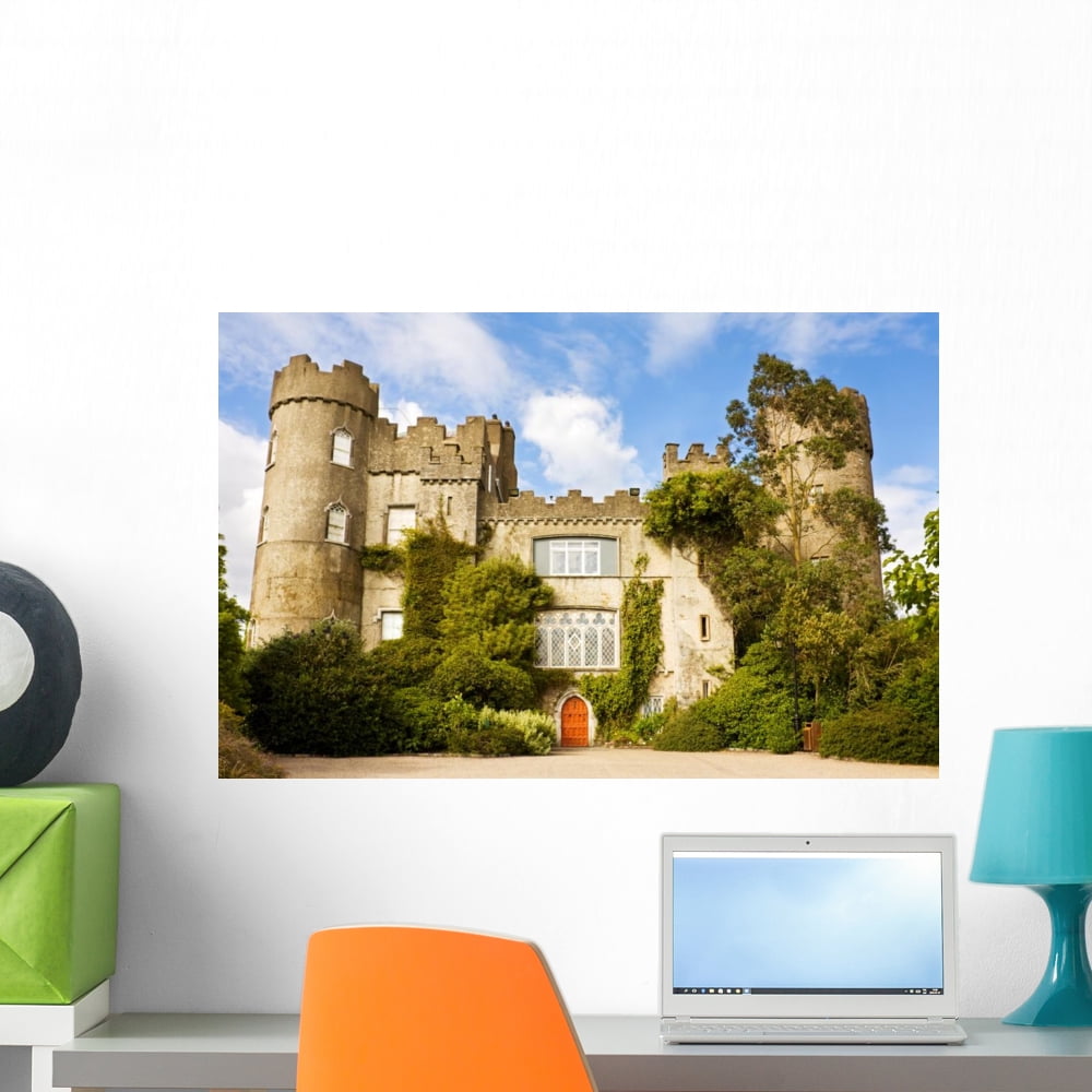 Medieval Irish Castle with Wall Mural by Wallmonkeys Peel and Stick ...