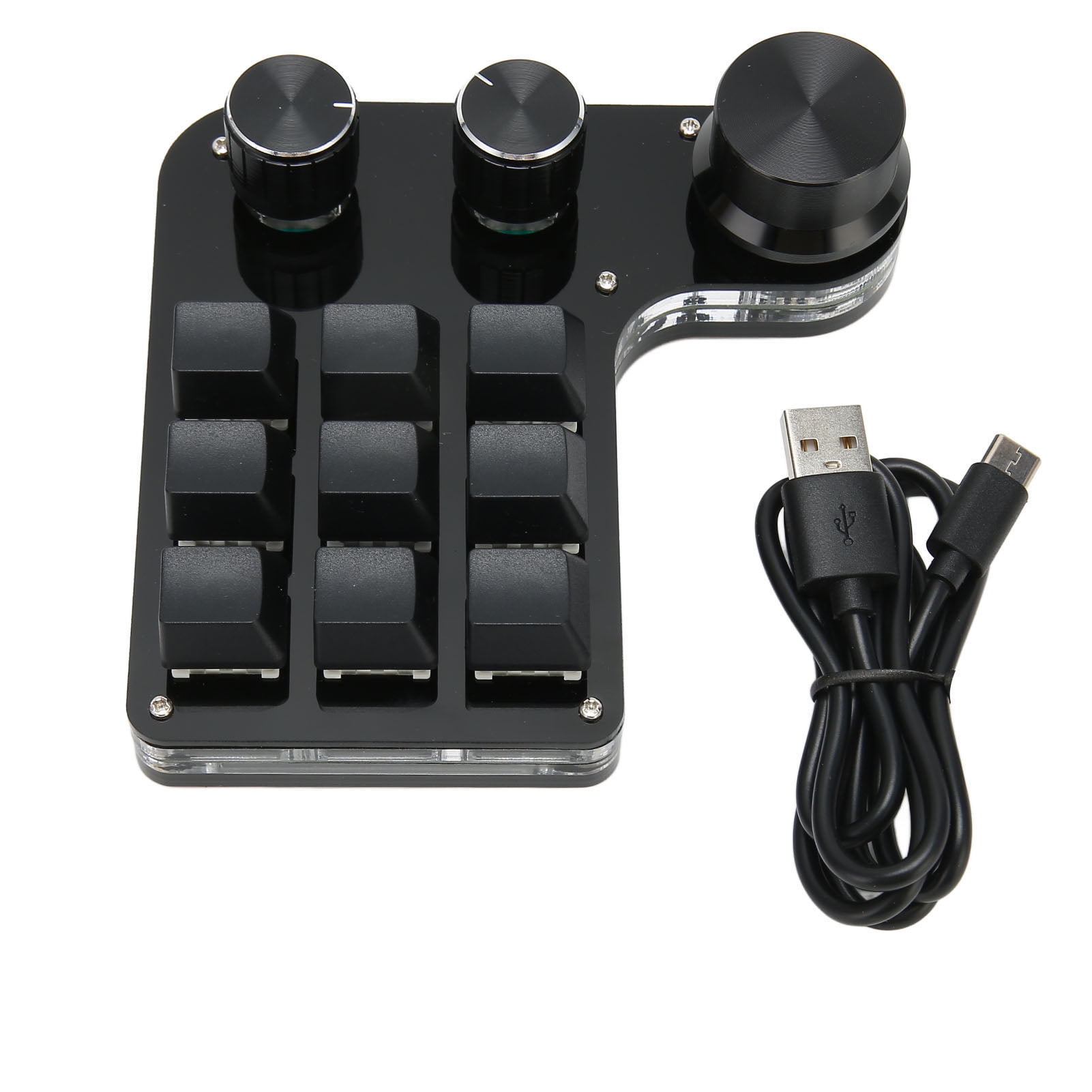 Teclado mecánico Macro para una mano, Mini teclado RGB con cable USB ...