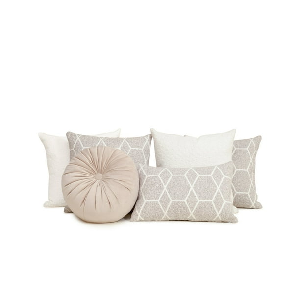 Set de Cojines Decorativos Antonela interior Funda desmontable Cierre oculto microgel Set ...