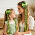 14.6 Inch Flag Color Hair Braid Clips with Bows Cute Festival Sports ...