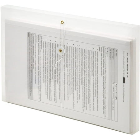 Lion String-A-Long Clear Poly Envelopes with Gusset, Legal, Side Load ...