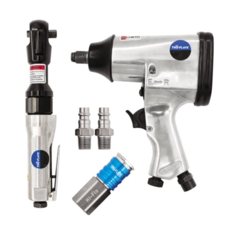 Tru-Flate HI-FLO 2 Piece Air Tool Kit - Pneumatic Accessories, Includes ...