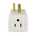 Hyper Tough 3-Outlet Grounded White Cube Adapter, 15 Amps for Indoor ...