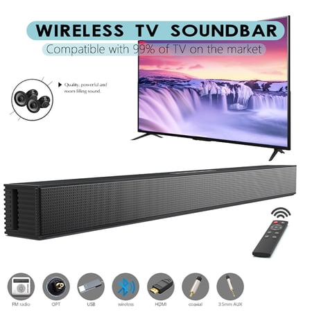 High Power Fiber Soundbar Speaker Tv Stereo Soundbar 40W High Power ...