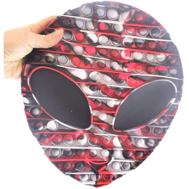 1 JUMBO RED Alien Bubble Pop Fidget Toy - Silicone Push Poke Bubble ...