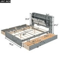 Euroco Wood Queen Size Platform Bed With Storage Headboard And Four