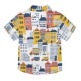 Dailycode Small Short Sleeve Button Down Shirts Hand Drawing Building ...