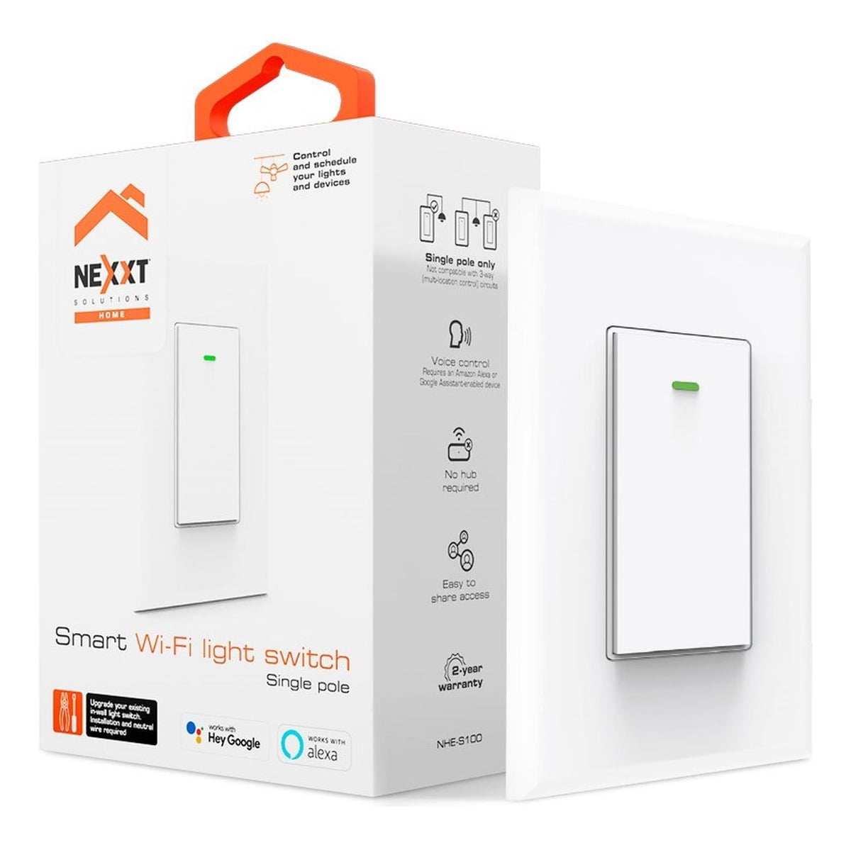 Nexxt Solutions Nhe-s100 Interruptor De Pared Smart Wifi NEXXT NHE-S100 ...