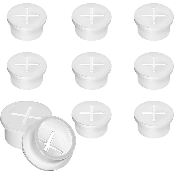 10 Pieces 1 inch Desktop Cable Grommet, Rubber Grommet Desk Hole Cover ...