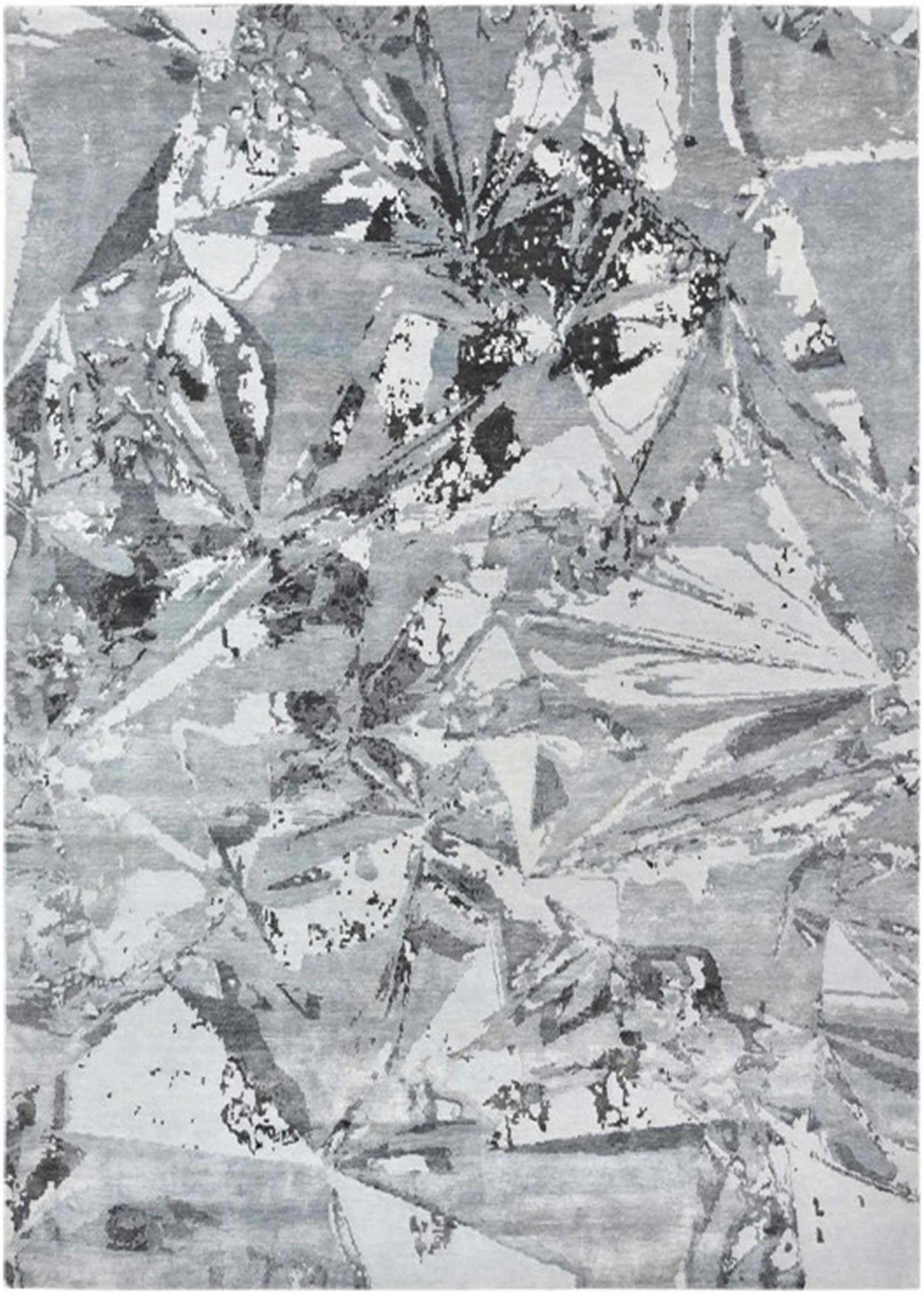 Ahgly Company Indoor Rectangle Mid-Century Modern Platinum Silver Gray ...