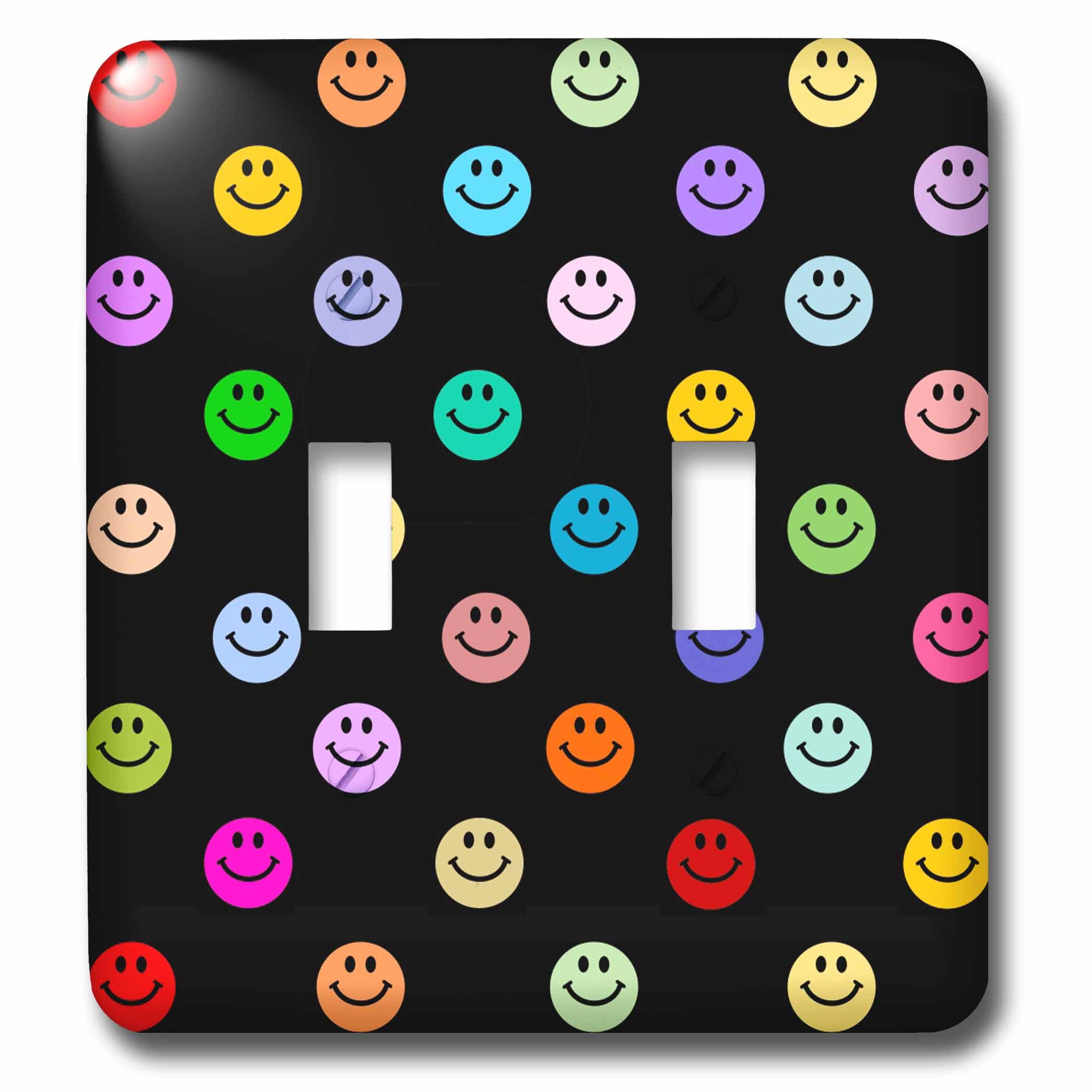 3dRose Rainbow Smiley face pattern - colorful smilies - Multicolor ...