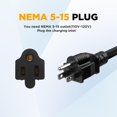 15A EV Charger Level 1 J1772 EVSE 20ft Home 110V-120V IP65 Portable ...
