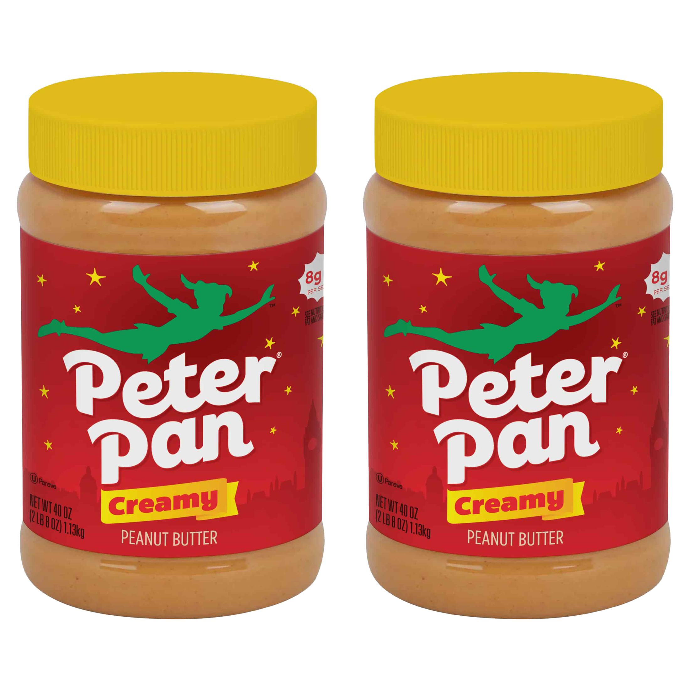  2 Pack Peter Pan Creamy Peanut Butter Spread 40 Oz Jar Walmart