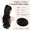 Claw Clip Ponytail Extension for Women 24 Inch Curly Wavy Ponytails ...