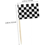48pcs Racing Flag Toothpick Racing Flag Food Picks Race Car Cake ...