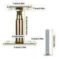 2Pieces Adjustable Elevated Column Brackets Corrosions Resistant Metal ...