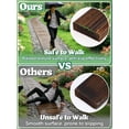 0.6in Thicken Carbonized Wooden Garden Pathway - 8ft Anti-Slip Weather ...