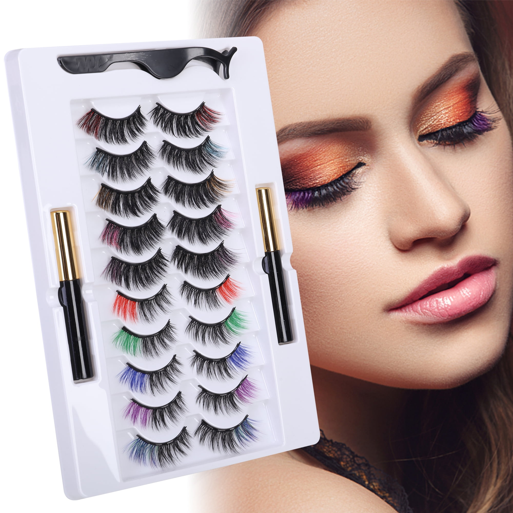 Magnetic Eyelashes with Eyeliner, Natural Looking Magnetic Lashes Kit ...
