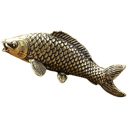 Pure Brass Fish Figurines Miniature Animal Model Decorative Pure ...