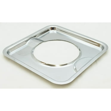 Stanco 9" x 9.25" Universal Chrome Square Stove Burner Gas Range Drip ...