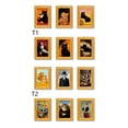 6Pcs Artistic Refrigerator Magnets with Cats Design Small Art Print ...