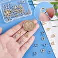 50Pcs 2 Colors Brass Spring Ring Clasps Ring Real Gold Plated Real ...
