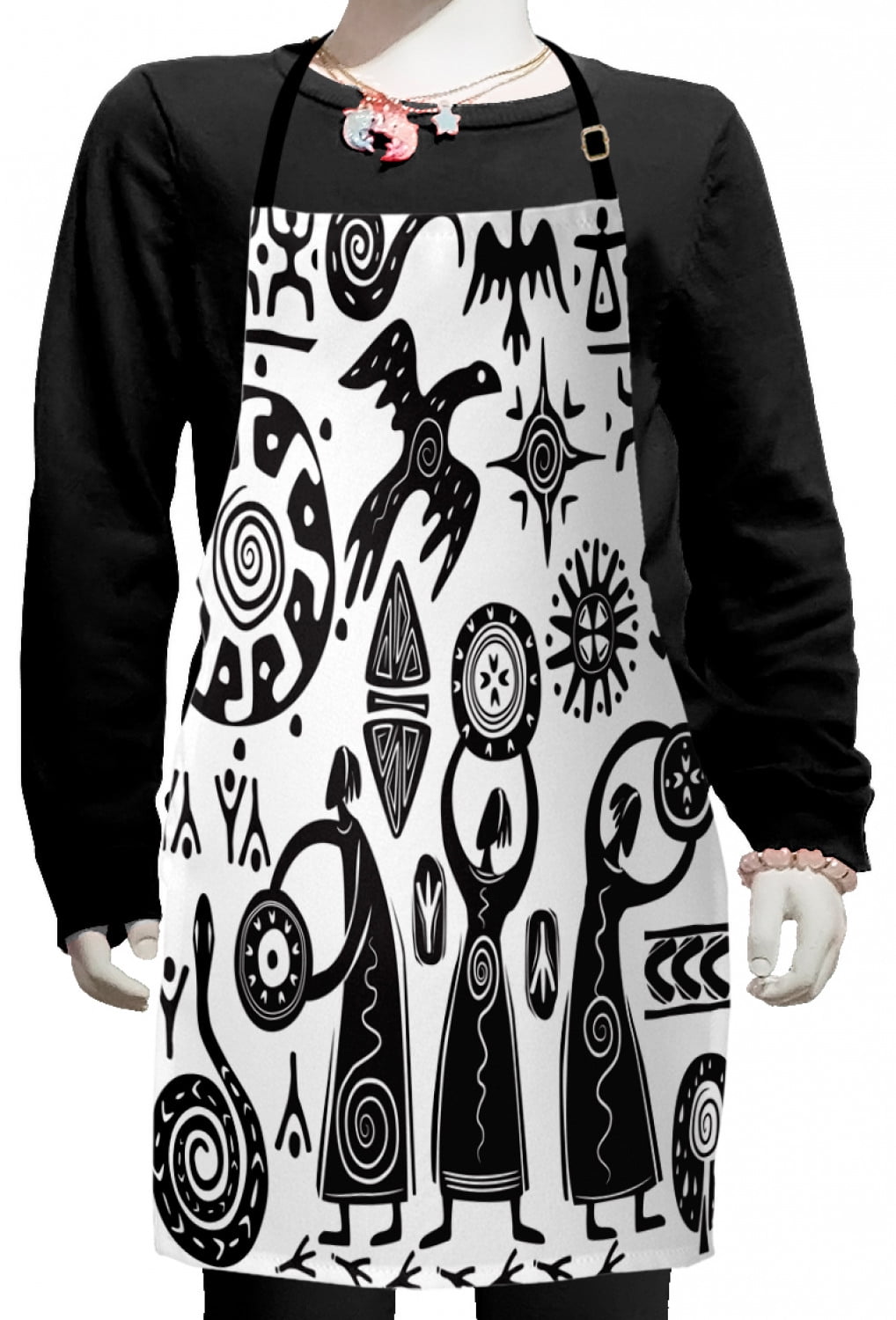 Primitive Kids Apron, Dancing Shaman Eagle Sun Snake Prehistoric Cave ...