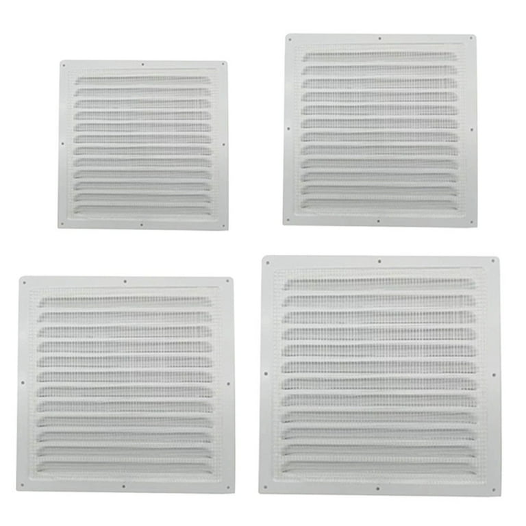 White Plastic Louvre Air Vent Grille Flyscreen 6x3 Inch White Plastic ...