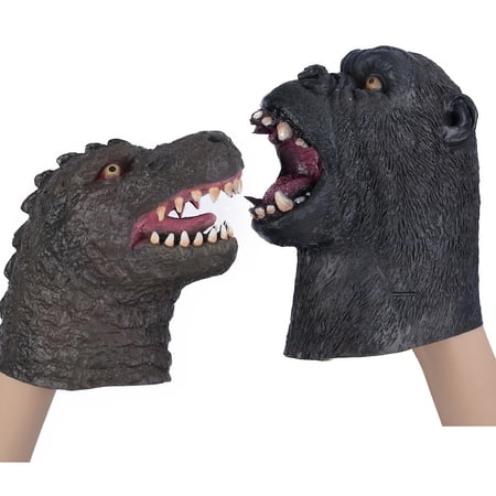 Godzilla Latex King Kong Mask Headgear Hand Puppet Toy Halloween Party ...