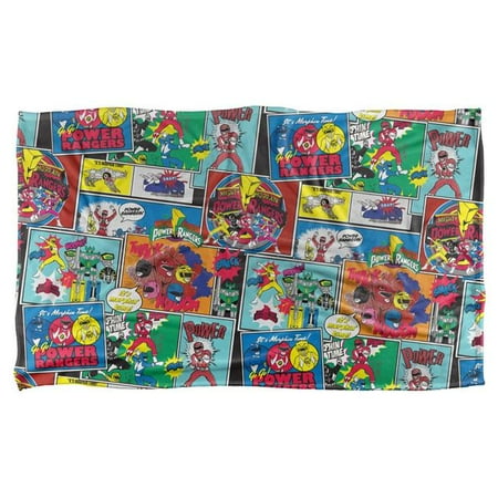 36 x 58 in. Power Rangers & Pattern Silky Touch Blanket, White ...