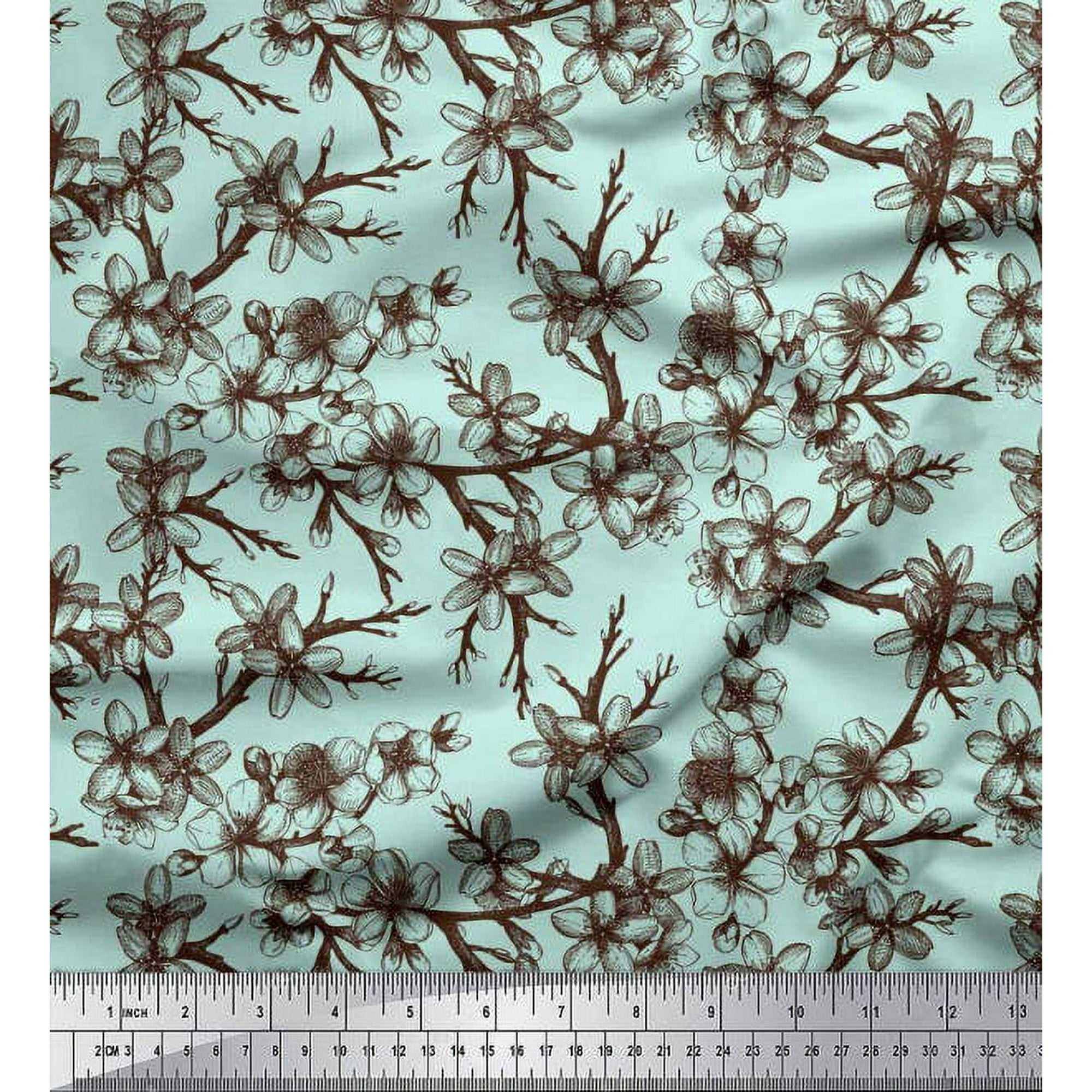 Click here for Soimoi Rayon Fabric Blossom Floral Fabric Prints B... prices