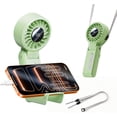 3-in-1 Handheld Fan Rechargeable,Foldable Hand Held Fan with 1-100 ...