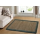Chesapeake Seagrass Area Rug with Teal border (40" X 60") - Walmart.com