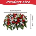 Artificial Cemetery Grave Flowers,Blue Silk Rose Memorial Flowers ...