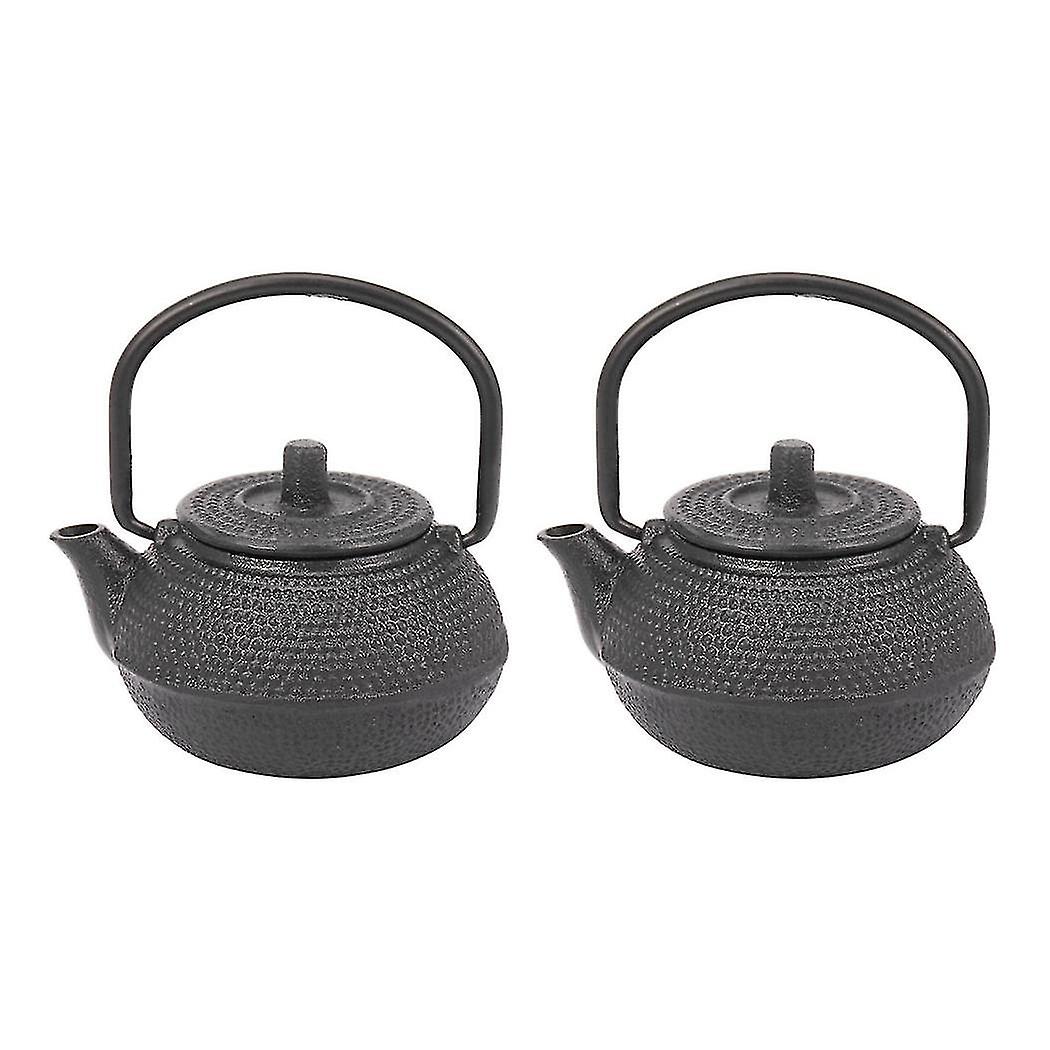 2x 50ml Japanese Style Cast Iron Kettle Teapot Comes + Strainer Tea Pot ...