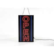 COSCO 098099 LED "OPEN" Sign- 10 1/2: x 20 1/8"- Red " Blue Graphics ...