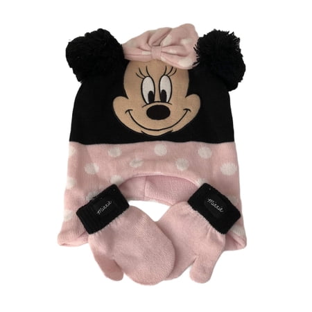 Minnie Mouse Cold Weather Hat and Mitts Pink | Walmart Canada