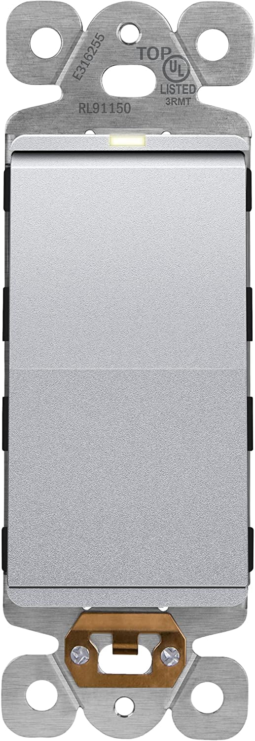 ENERLITES Reve Collection Lighted Decorator Paddle Switch, Matte Finish ...