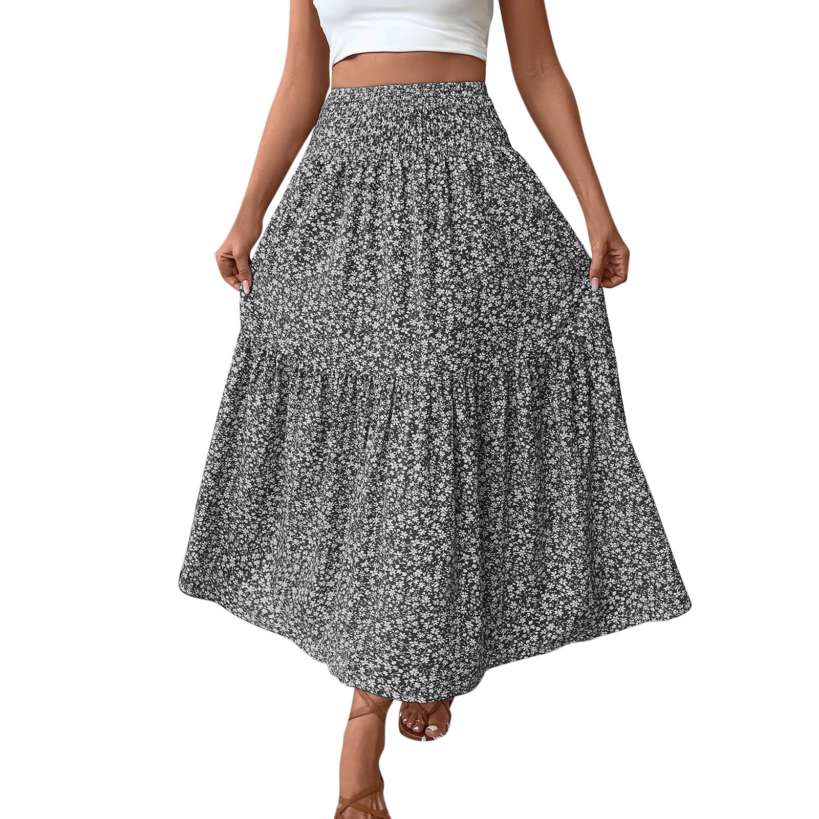 Click here for Fheaev Flowy Boho Maxi Skirt For Women Trendy High... prices