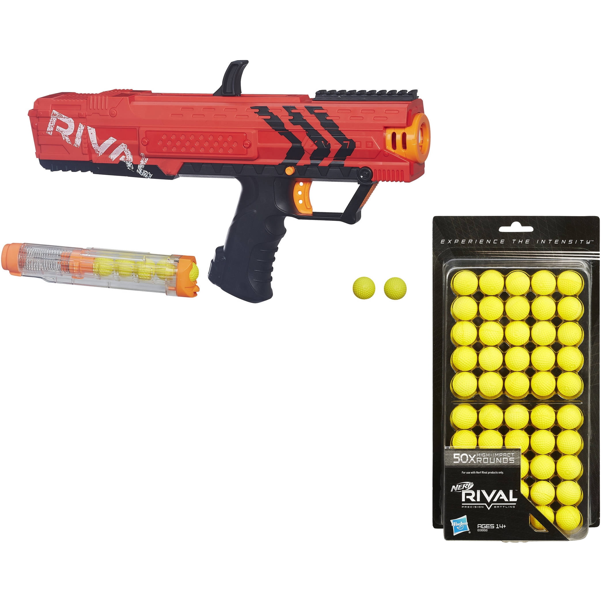 Nerf Rival Apollo XV-700 Blaster, Red with Nerf Rival 50-Round Refill ...