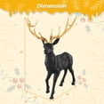 Costway Standing Reindeer Statue Aluminum Deer Sculpture Christmas ...