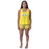 Nickelodeon SpongeBob SquarePants Faces Women's 2 Piece Pajama Set Tank ...