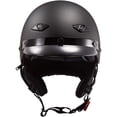 LS2 Helmets Bagger Fiberglass Motorcycle Half Helmet - Matte Black 568 ...