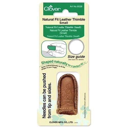 Clover Natural Fit Leather Thimbles - Size Small #6028 Sewing Quilting ...
