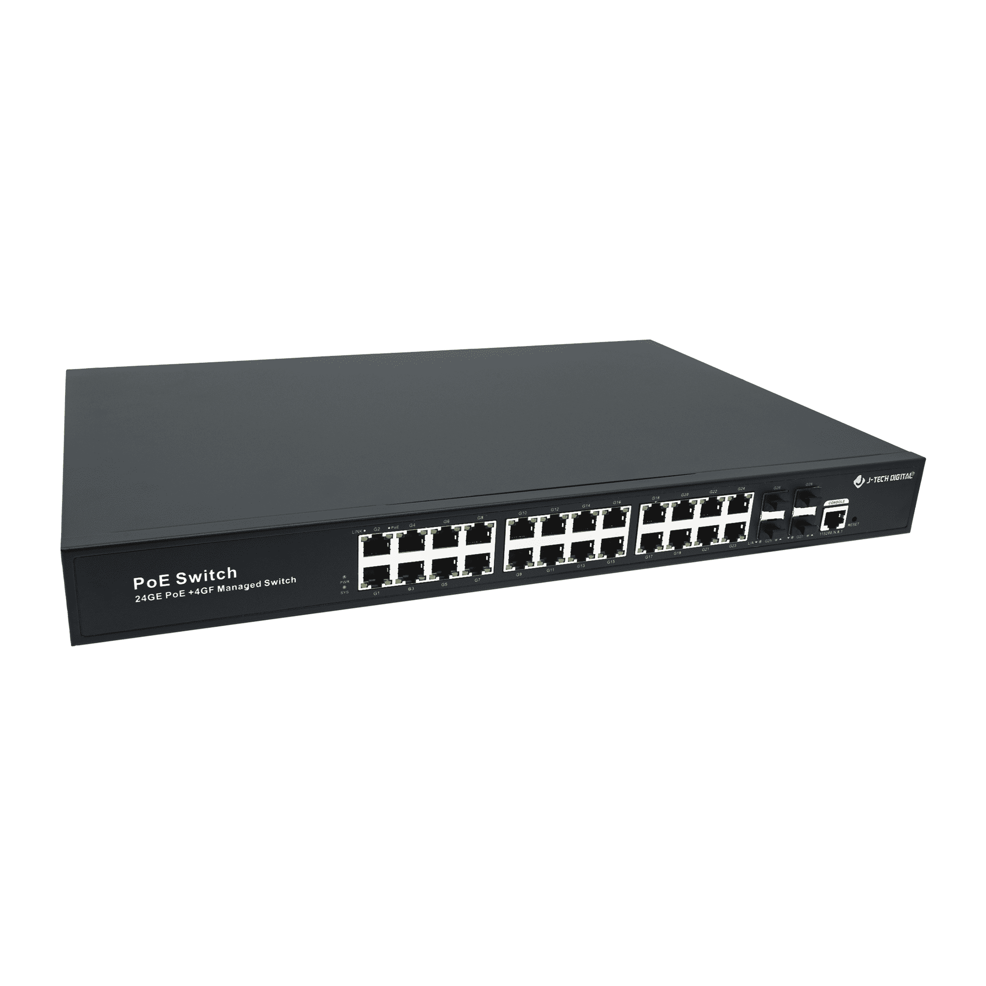 24-Port PoE Gigabit Managed Ethernet Switch for AV over IP By J-Tech ...