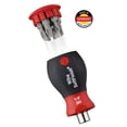 Wiha Tools 38048 Stubby Bit Slotted & Phillips, Square Holder Set ...